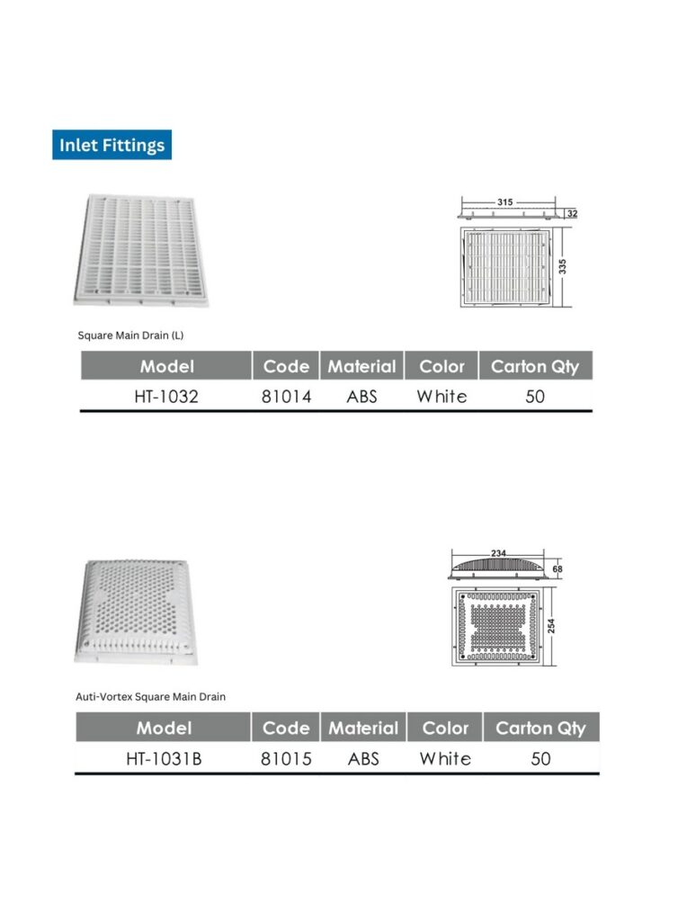 Inlet Fittings | Swim-alley